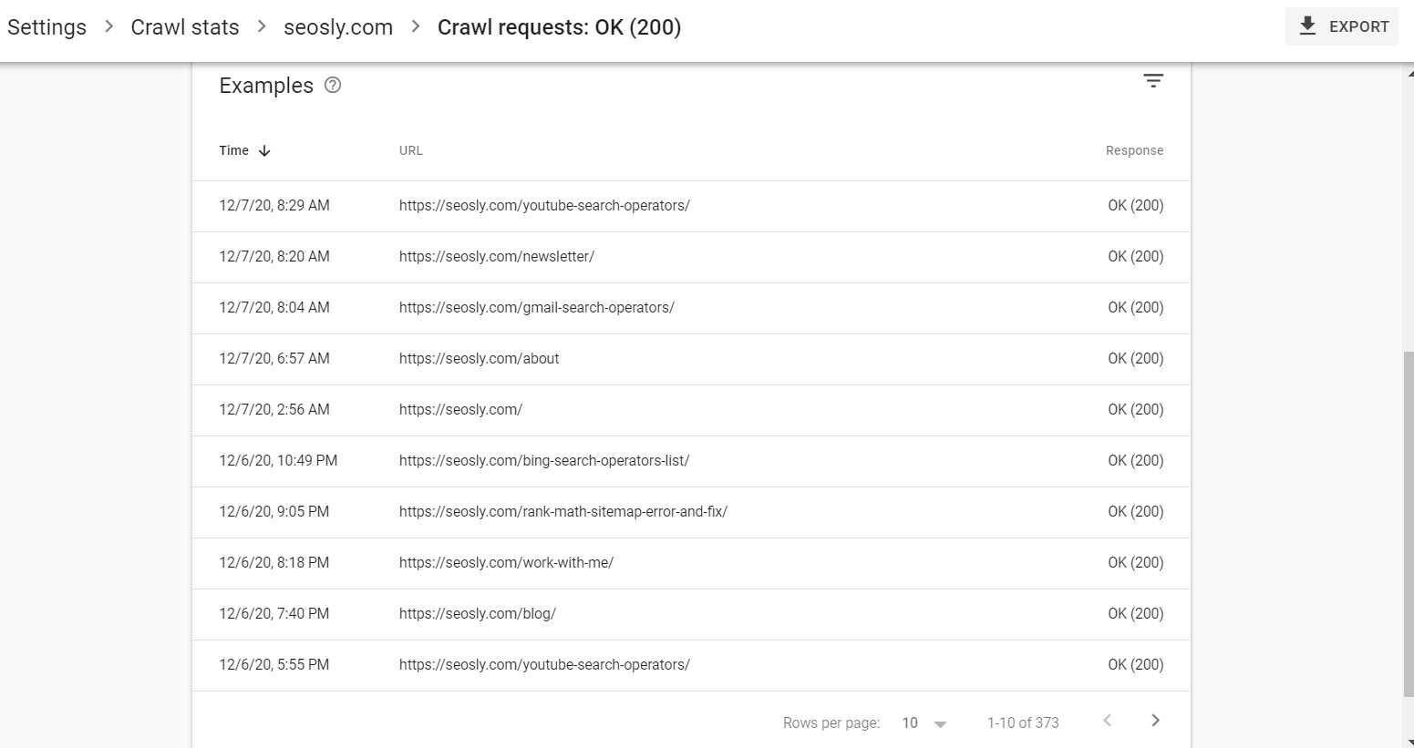 Google Search Console Crawl Stats Report - SEOSLY - Olga Zarr