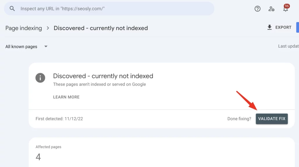 Discovered - Currently Not Indexed in Google Search Console